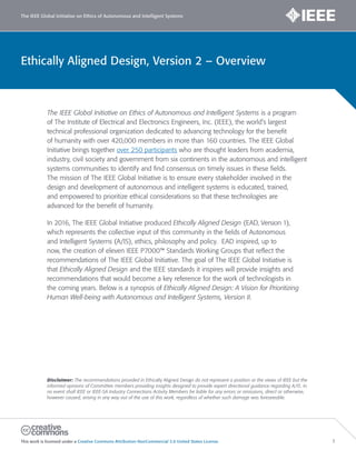 Ethically Aligned Design (Overview - Version 2) | PDF | Technology & Computing