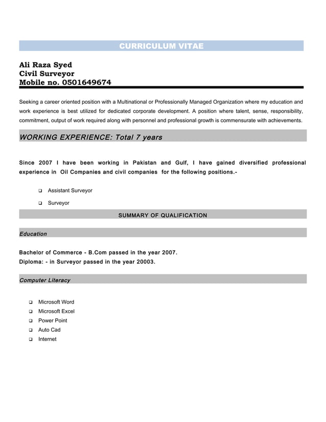 Resume Ali | PDF