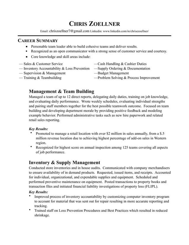 CZ Resume JAN 2015 | PDF