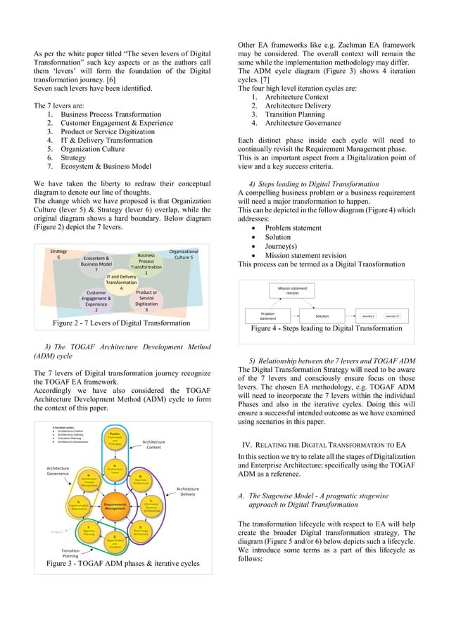 Enterprise Architecture And Digitalization Pragmatic Stage Wise Approach Pdf
