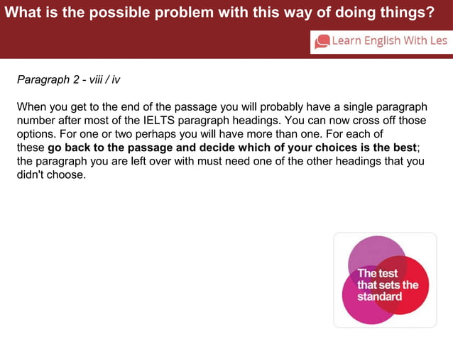 Reading lesson 4 matching paragraph headings 2 | PPT