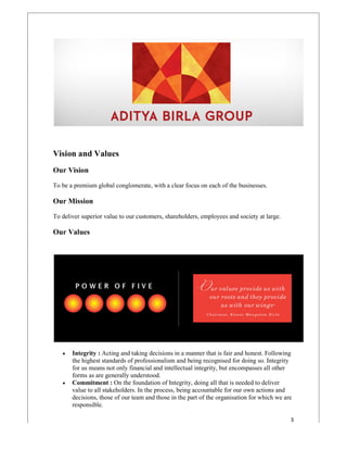 A DESK RESEARCH ON COMPANY “THE ADITYA BIRLA GROUP” | PDF