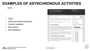 Online teaching: balancing synchronous and asynchronous activities by Christian Dalsgaard | PPT