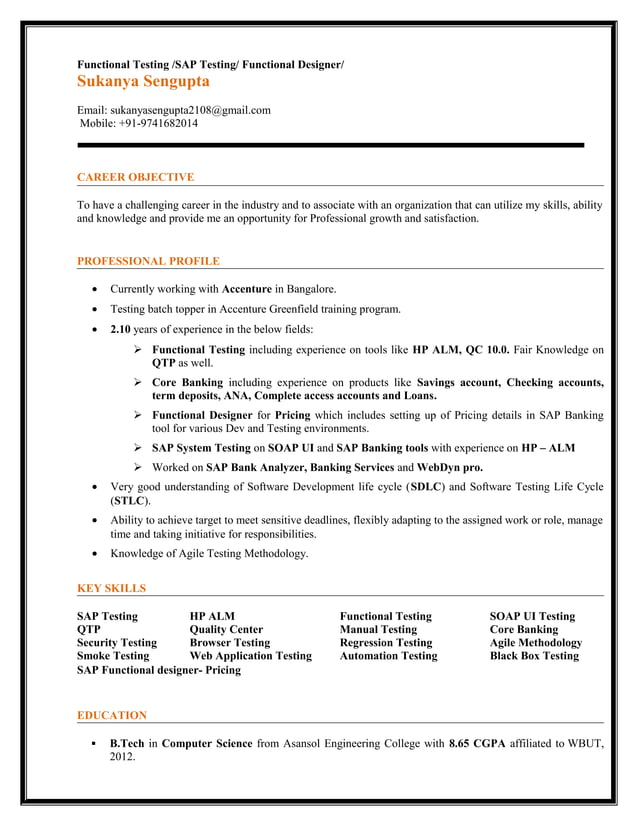 Sukanya Sengupta_Resume | PDF