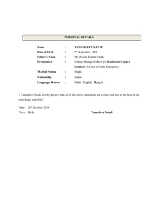 Tanu Resume | DOCX