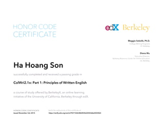 edX Certificate | PPT