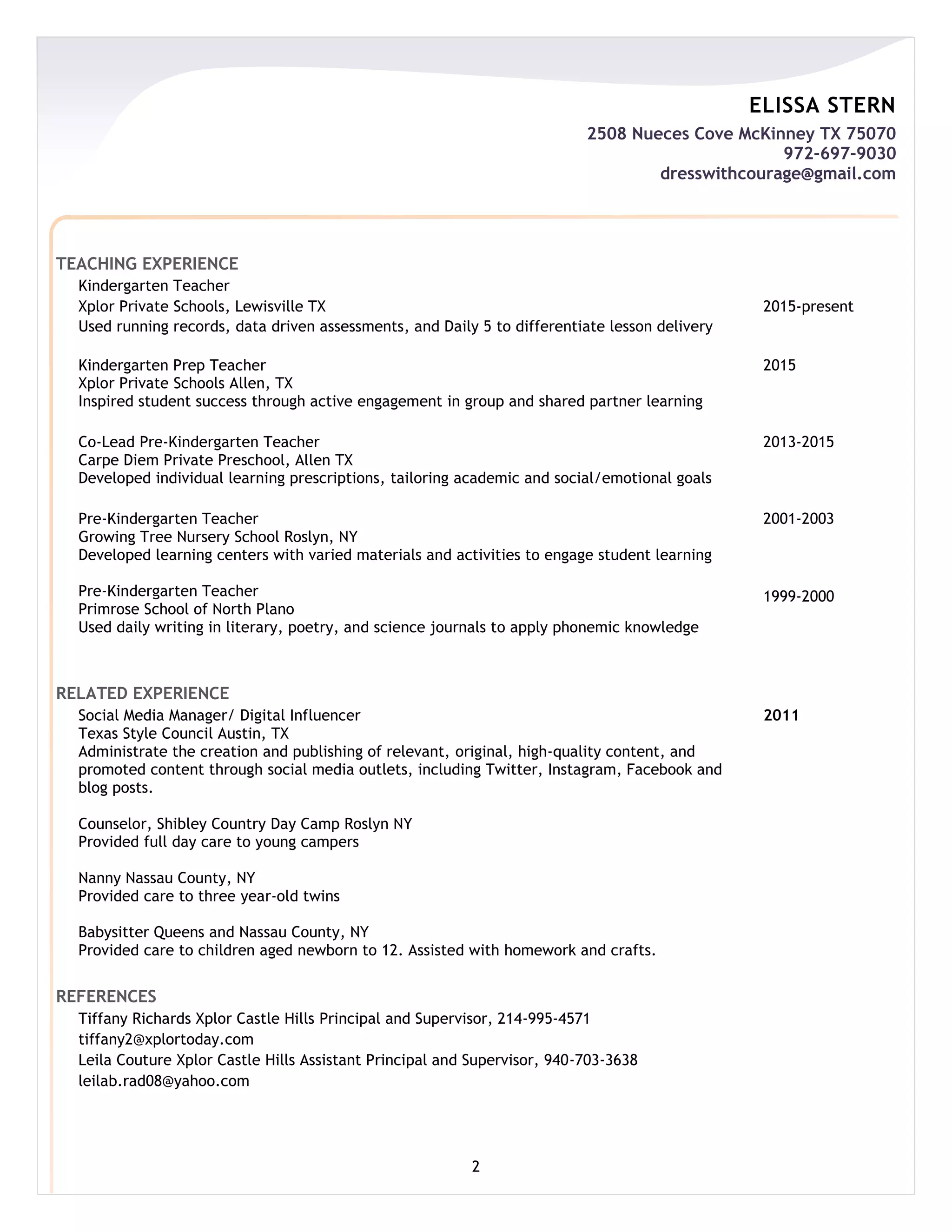 Elissa Lynne Stern Resume | PDF