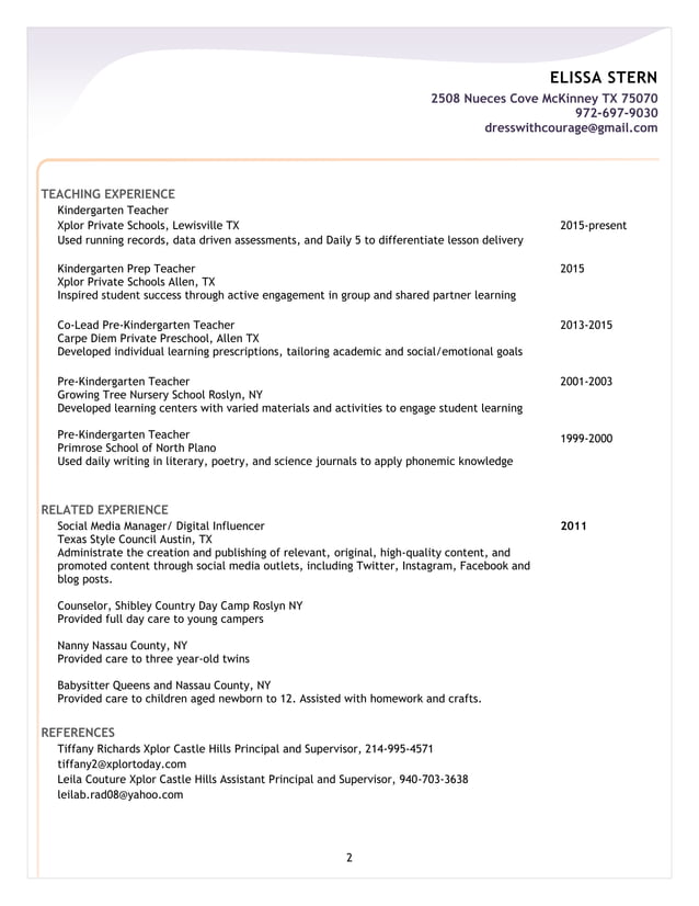 Elissa Lynne Stern Resume | PDF