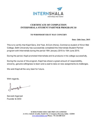 Internshala | PDF | College Education | Education