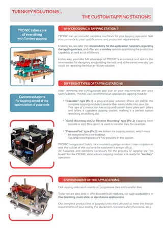 PRONIC - Tapping solutions - EN | PDF