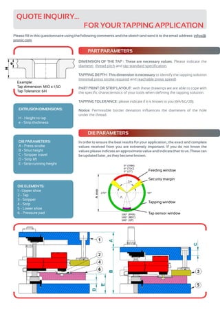 PRONIC - Tapping solutions - EN | PDF