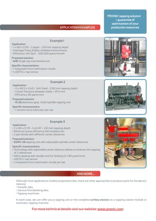 PRONIC - Tapping solutions - EN | PDF
