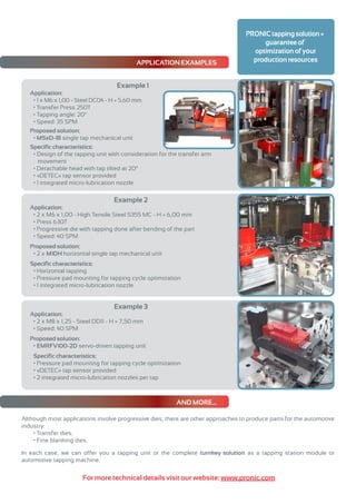 PRONIC - Tapping solutions - EN | PDF