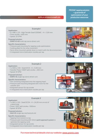 PRONIC - Tapping solutions - EN | PDF
