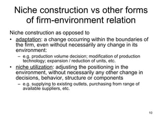 Niche construction for the evolution of industries | PPT