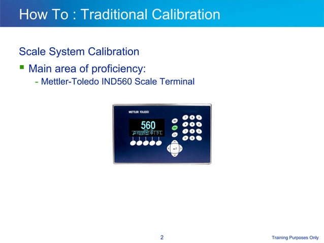 EAET Mettler-Toledo IND560 Calibration | PPT