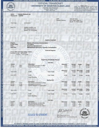 MBA Transcript | PDF
