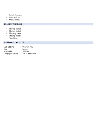 amresh resume 2 | DOCX | Computing | Technology & Computing