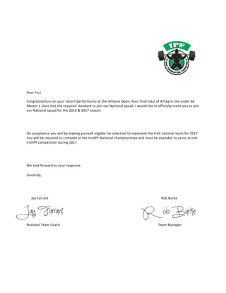 IrishPF-Invitational-Letter-Paul-Mclaren | PDF