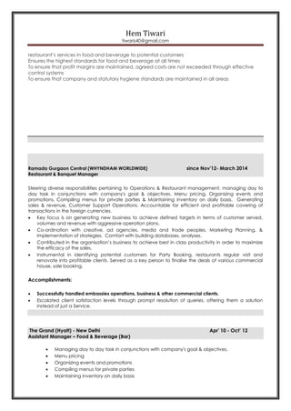 Hem Tiwari resume | PDF