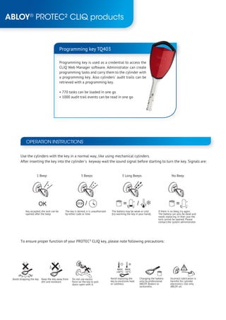 Abloy PROTEC2 CLIQ Technical Brochure | PDF