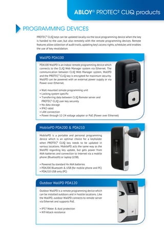 Abloy PROTEC2 CLIQ Technical Brochure | PDF