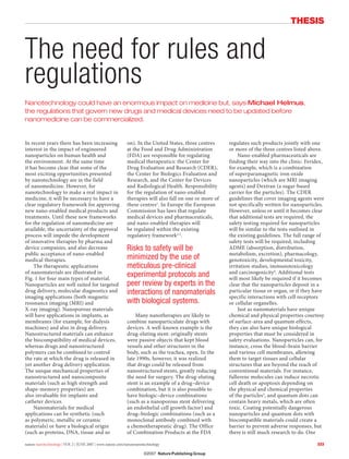 nature nanotech 2007 165 regulatory | PDF | Biotech and Biomedical ...