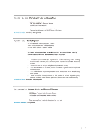 panos_cv | PDF | Civil Engineering Industry | Industries