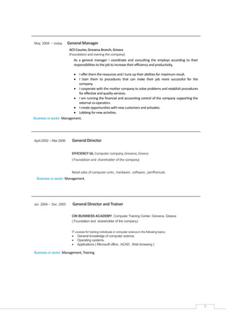 panos_cv | PDF | Civil Engineering Industry | Industries