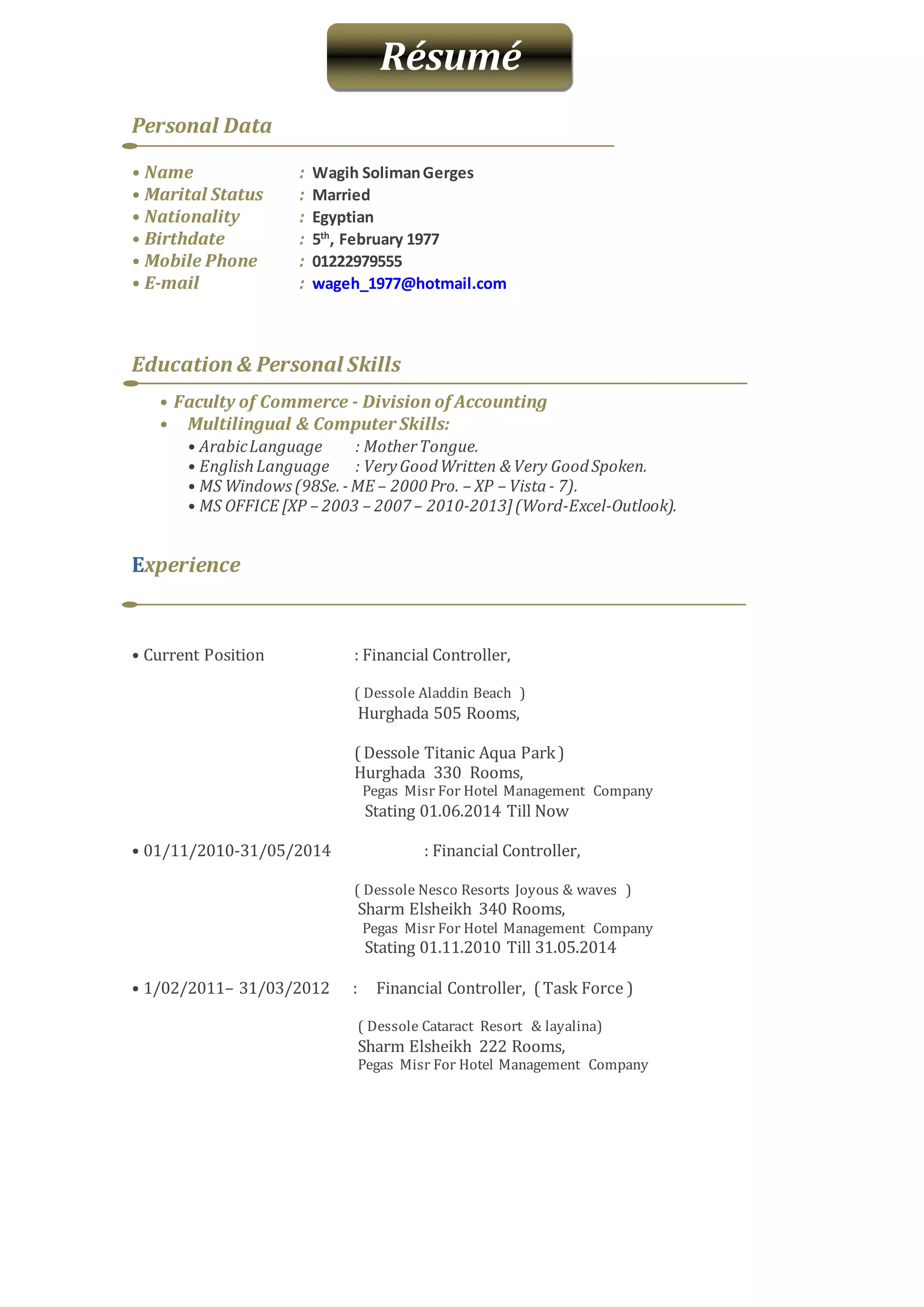 Wagih Soliman CV | DOCX