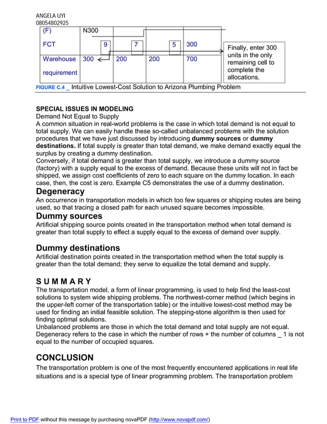 TRANSPORTATION MODEL2 | PDF