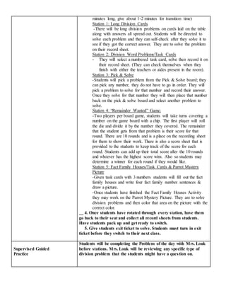 Division Lesson-4th grade | DOCX