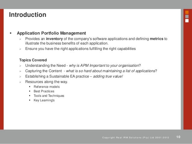 Application Portfolio Management