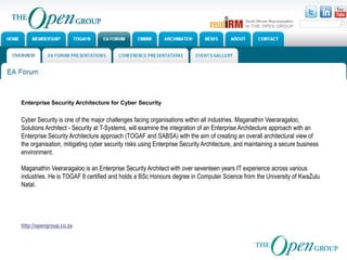 Enterprise Security Architecture for Cyber Security | PDF