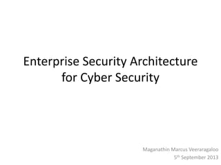Enterprise Security Architecture for Cyber Security | PDF