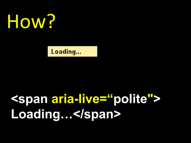 WAI-ARIA Singing its Praises | PPT