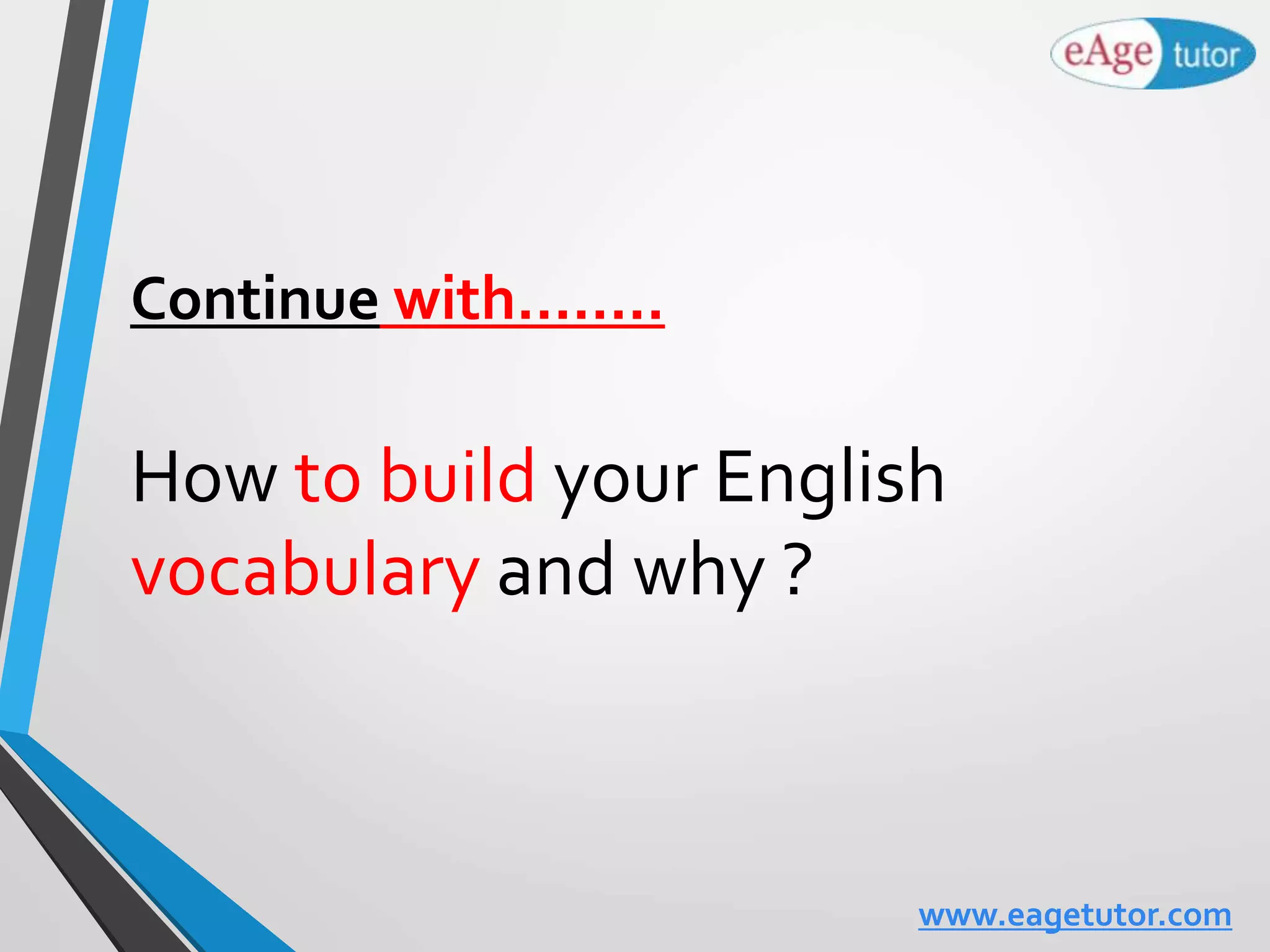 How to build your vocabulary ? | PPT