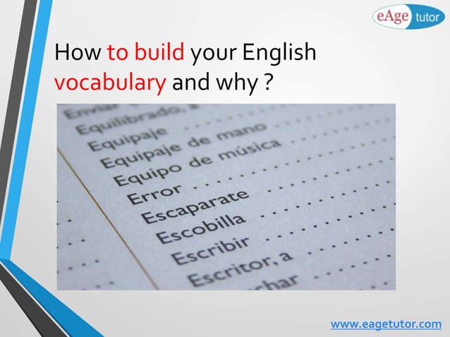 How to build your vocabulary ? | PPT