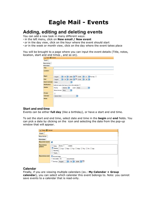 Eagle Mail - Events | PDF