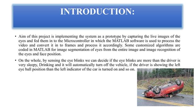 Driver drowsiness detection | PPTX
