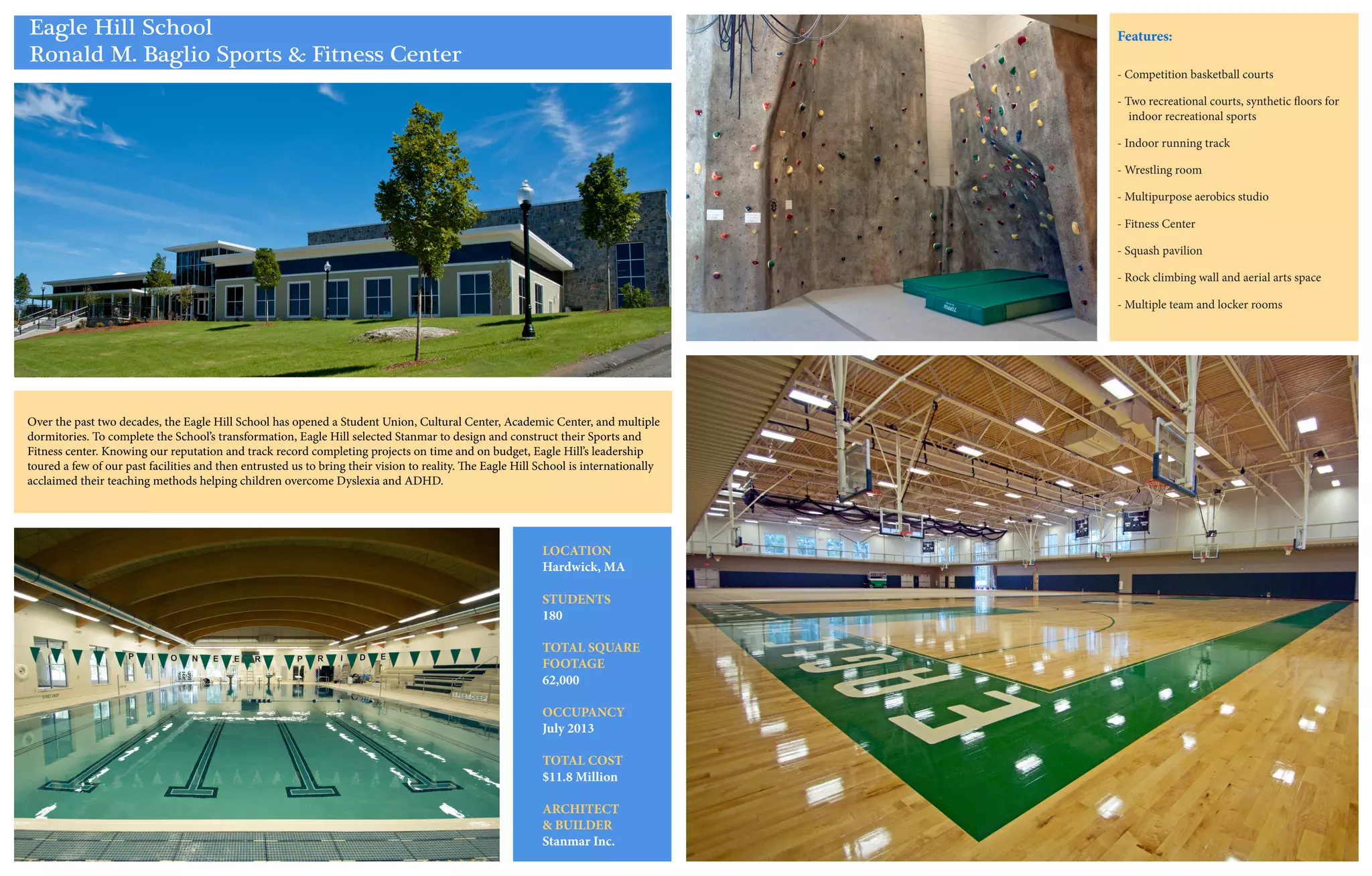 Eagle Hill School - Ronald M. Baglio Sports & Fitness Center | PDF