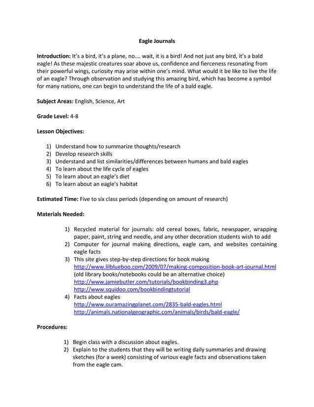 Eagle journals | DOCX