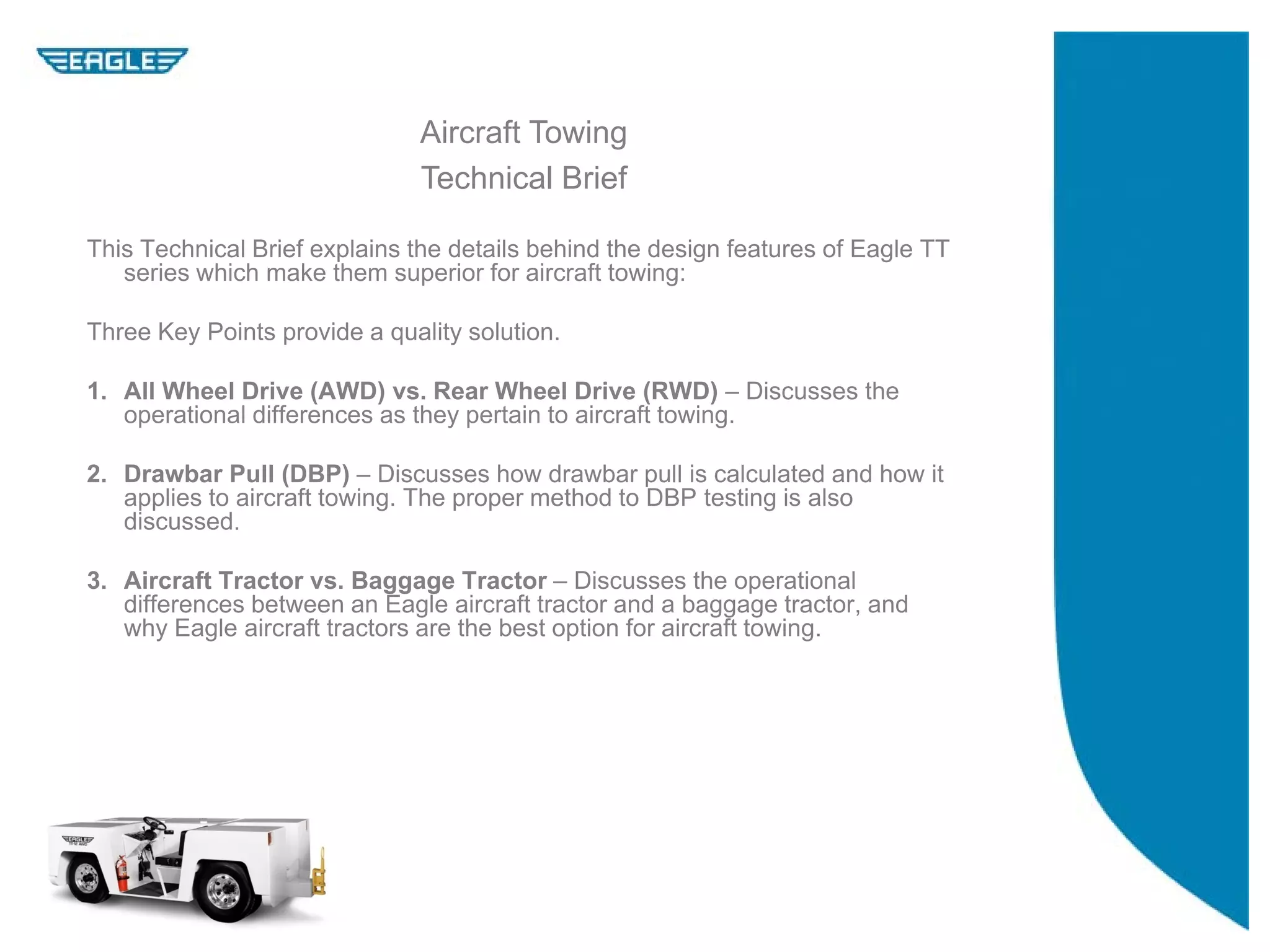 Eagle Tugs Tt Series Technical Brief | PDF