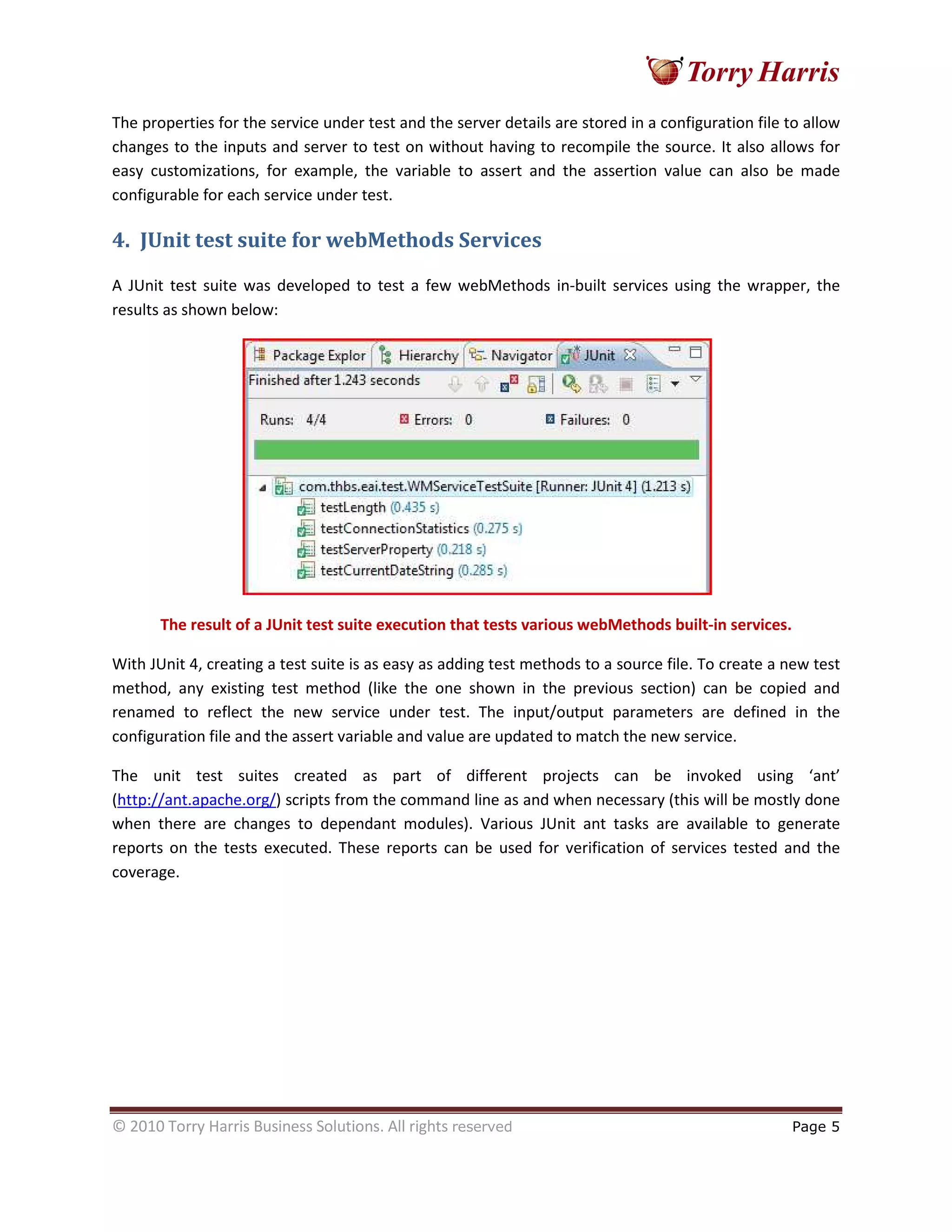 EAI Test Driven Development WebMethods | Torry Harris Whitepaper | PDF