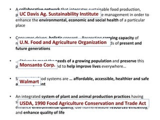 Towards Precepts of Food System Sustainability | PPT