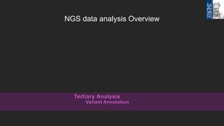 Bioinformatics tools for NGS data analysis | PPTX