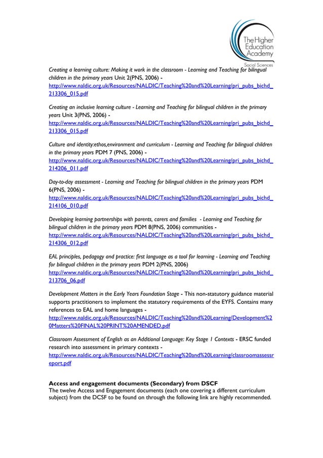 English as an Additional Language Initial Teacher Education Resource ...