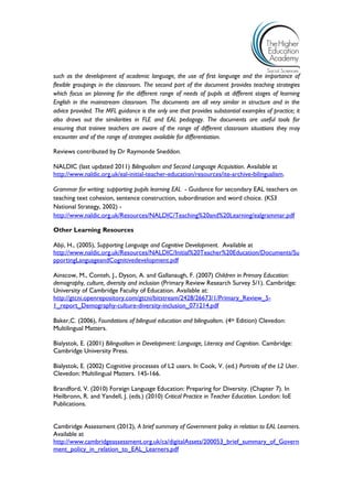 English as an Additional Language Initial Teacher Education Resource ...