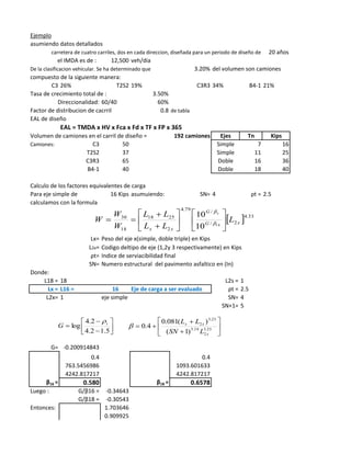 Calculo del Eal metodo AASHTO 93 | PDF
