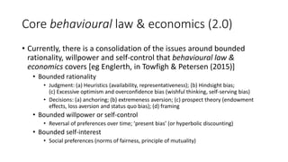 Intro to behavioural law & economics | PPTX